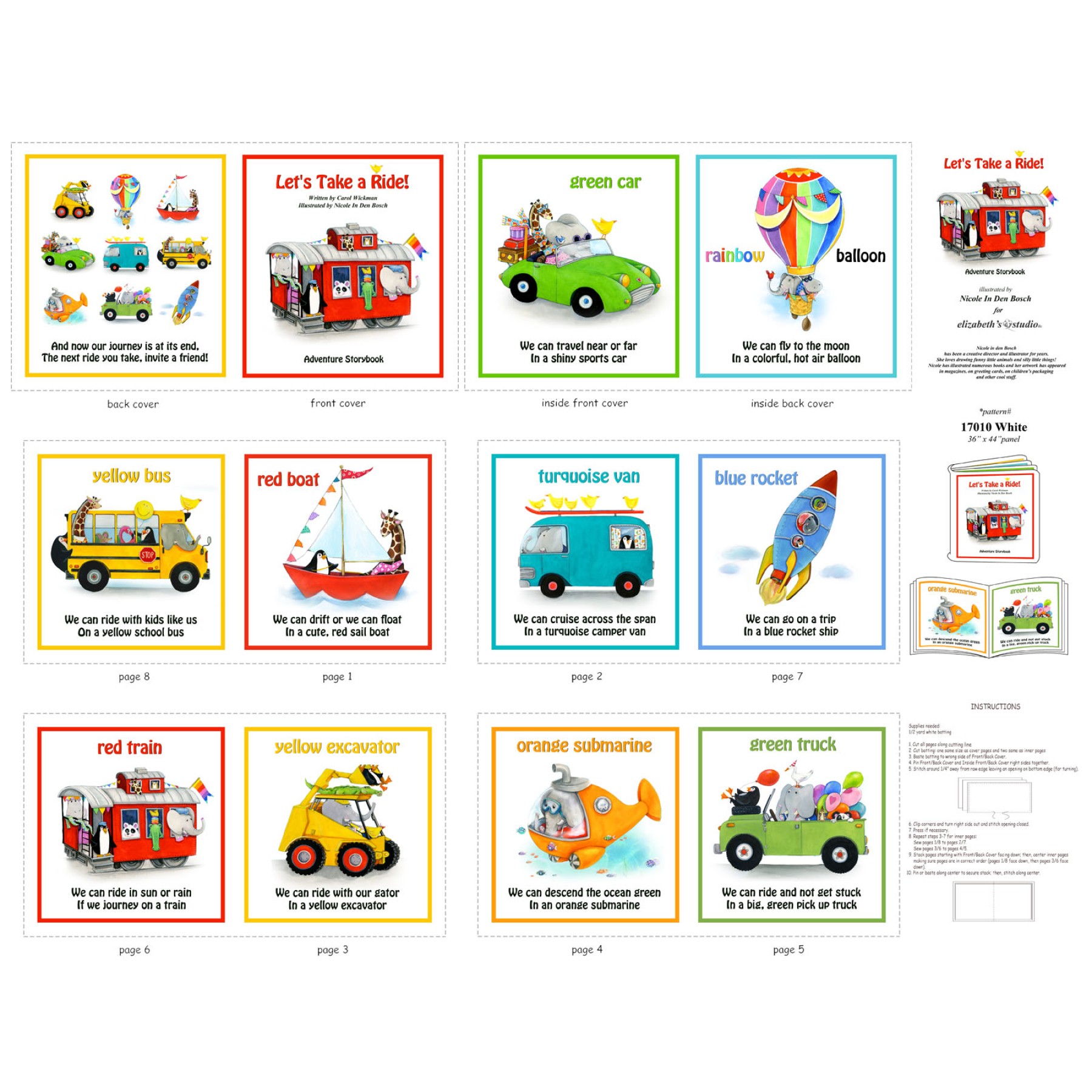 Let's Take a Ride - Soft Books - Fabric | EE Schenck Company