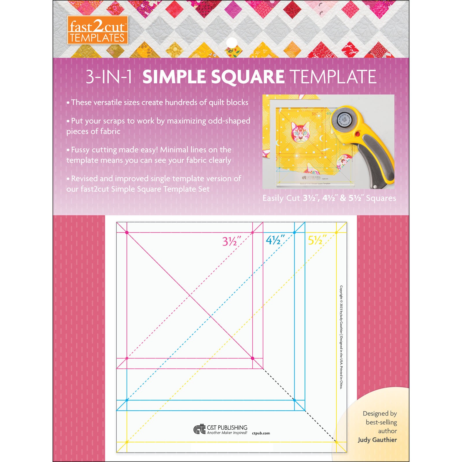 fast2cut 3-in-1 Simple Square Template | EE Schenck Company