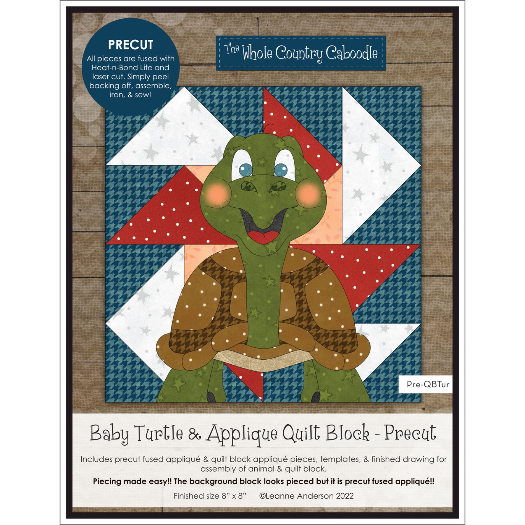 Baby Turtle & Applique Quilt Block | EE Schenck Company