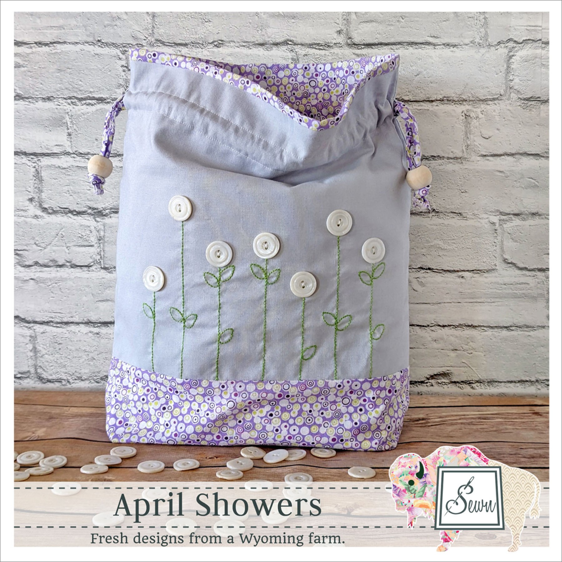 April Showers Drawstring Bag | EE Schenck Company