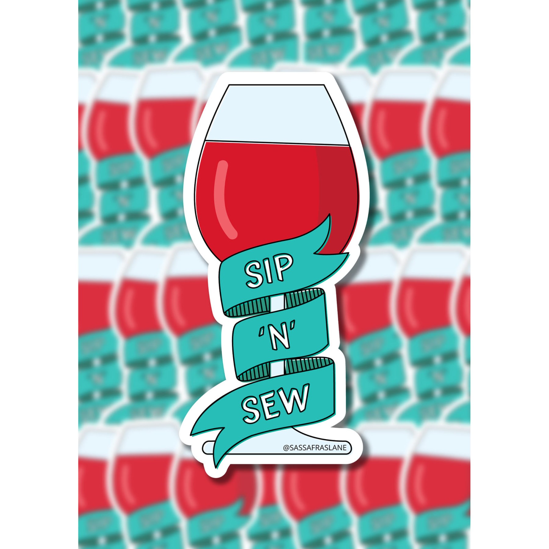 Sip 'n' Sew Wine Stickers | EE Schenck Company