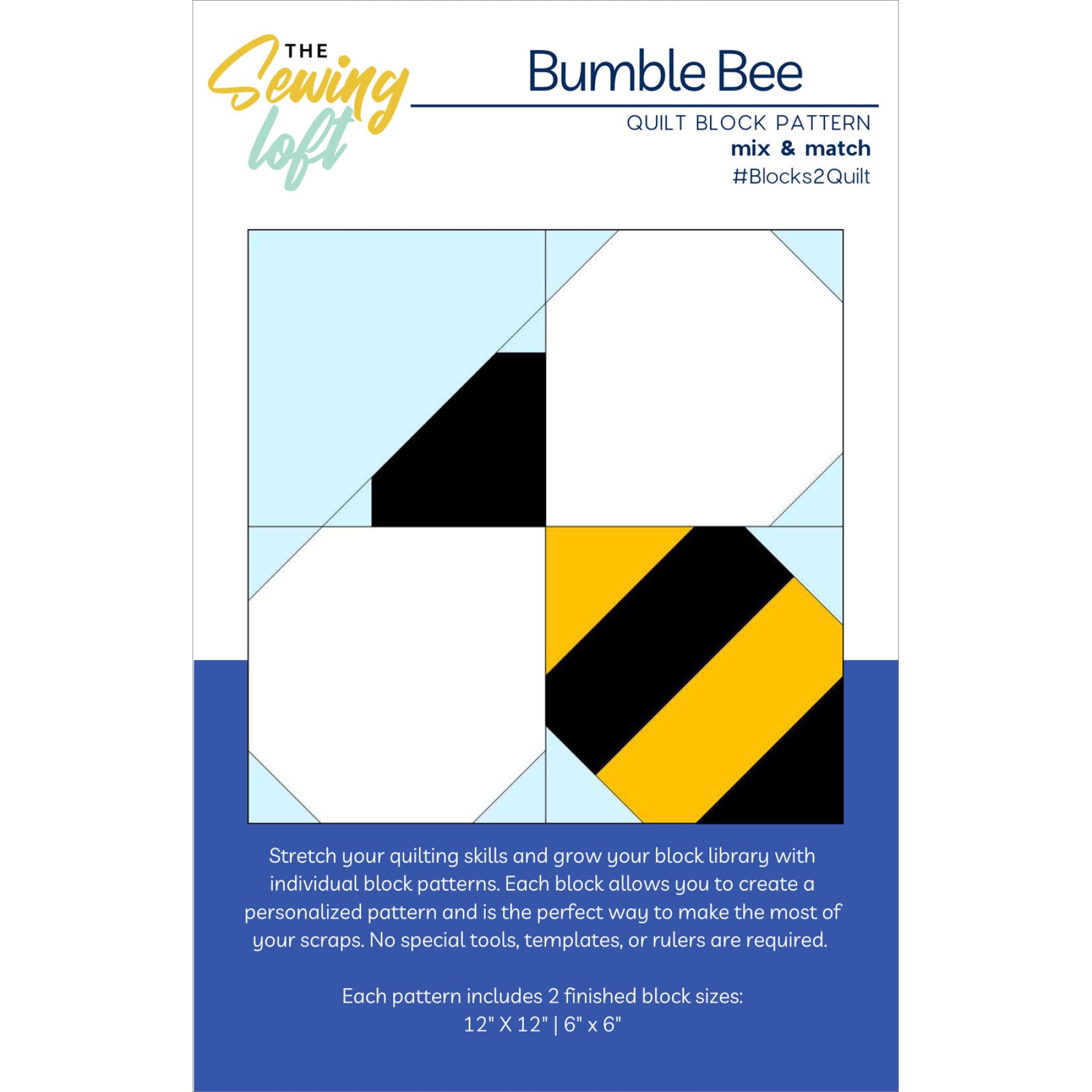 Bumble Bee Quilt Block | EE Schenck Company
