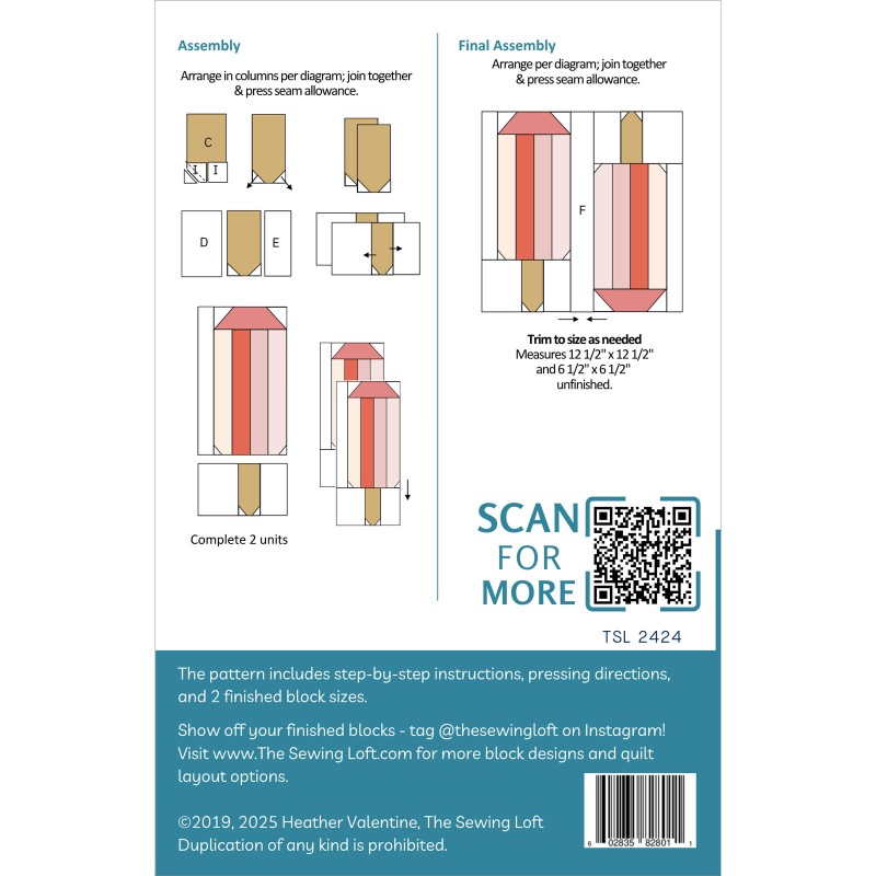 Summer Ice Pop Quilt Block | EE Schenck Company