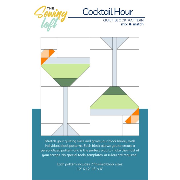 Cocktail Hour Quilt Block | EE Schenck Company