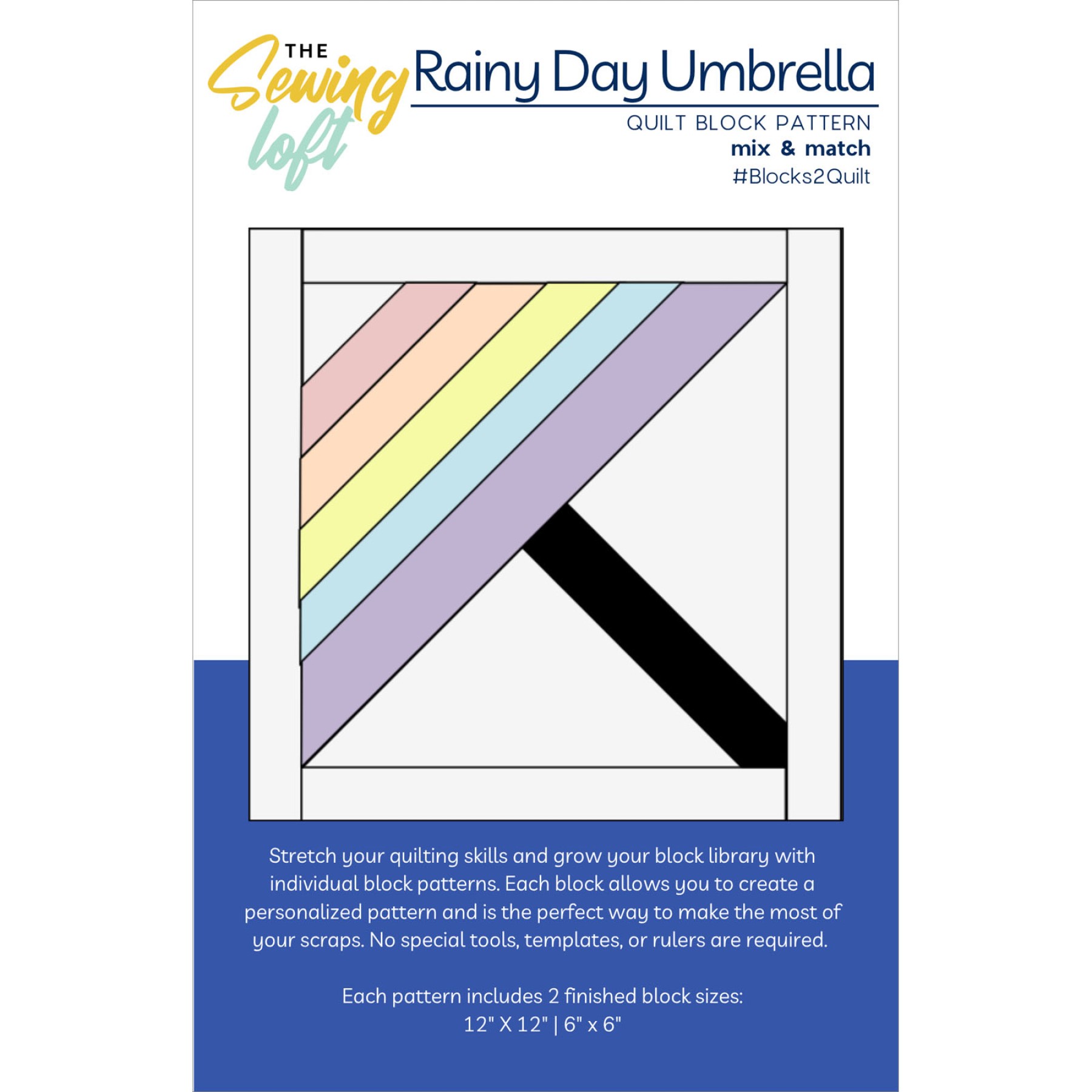 Rainy Day Umbrella Quilt Block | EE Schenck Company
