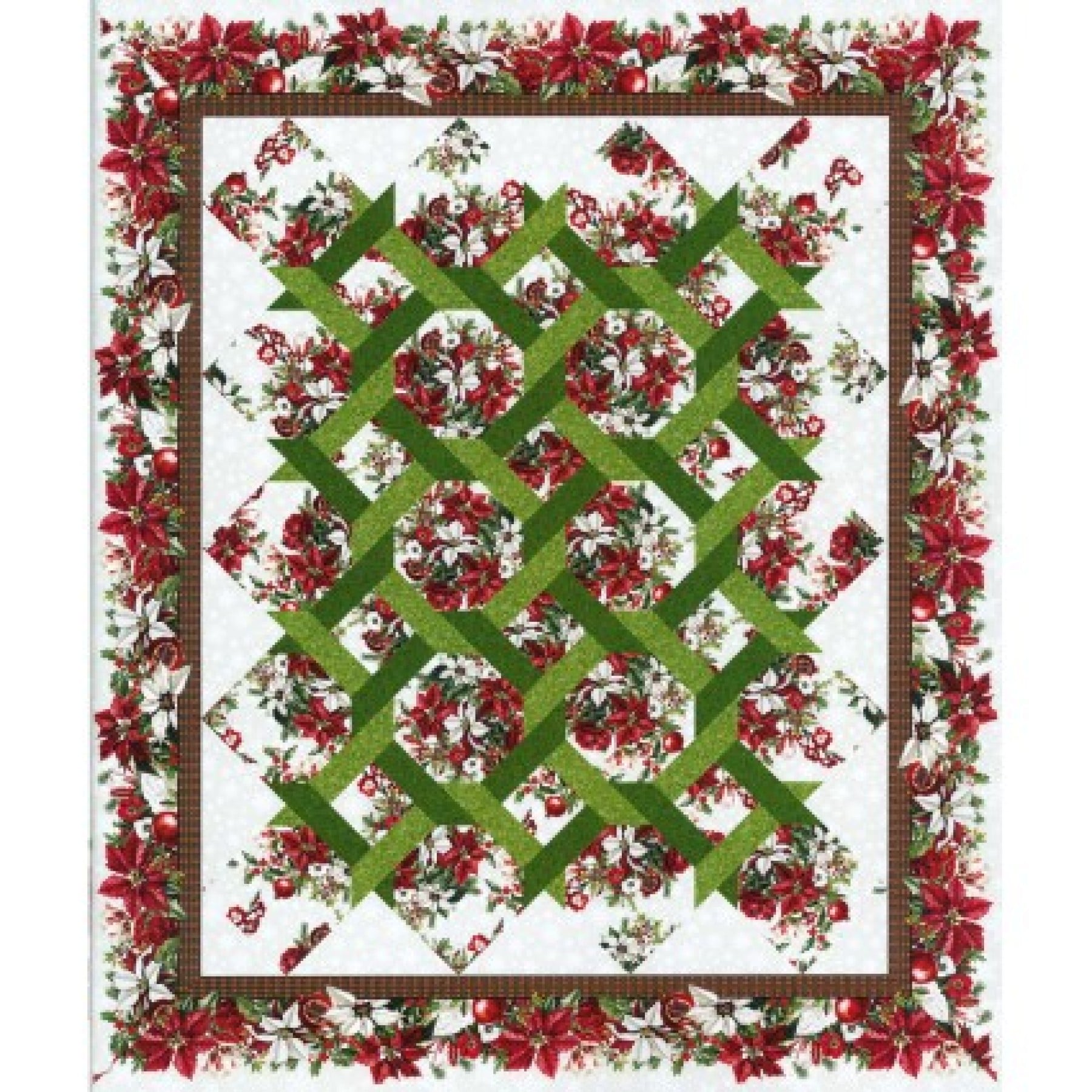 Winter Enchantment Cream Garden Twist Quilt Kit | EE Schenck Company