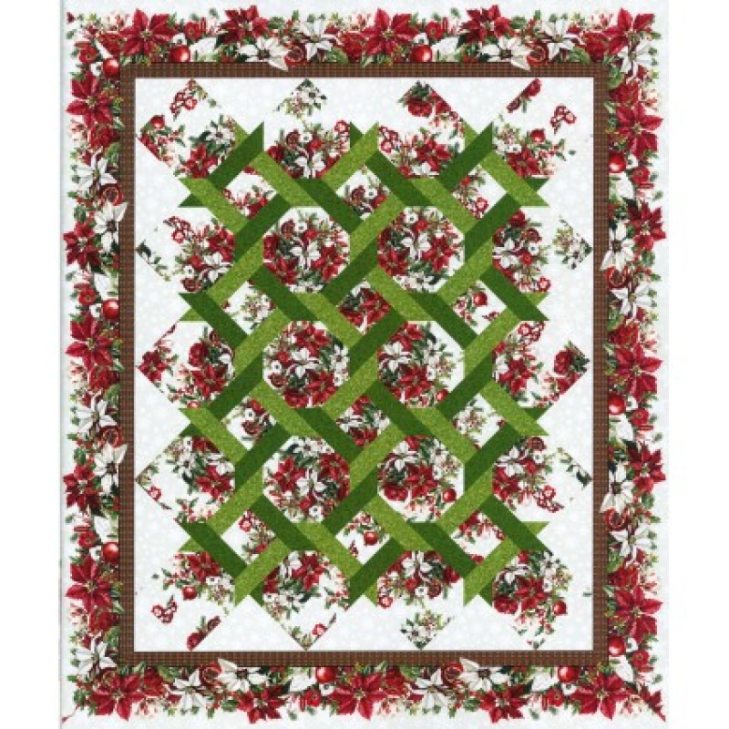 Winter Enchantment Cream Garden Twist Quilt Kit | EE Schenck Company