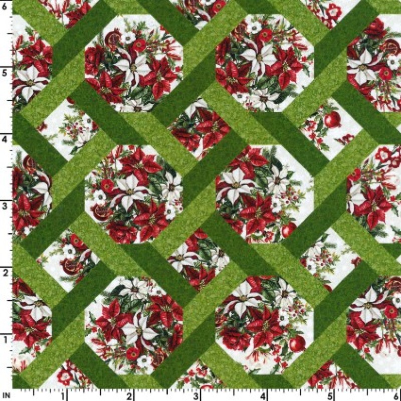 Winter Enchantment Cream Garden Twist Quilt Kit | EE Schenck Company