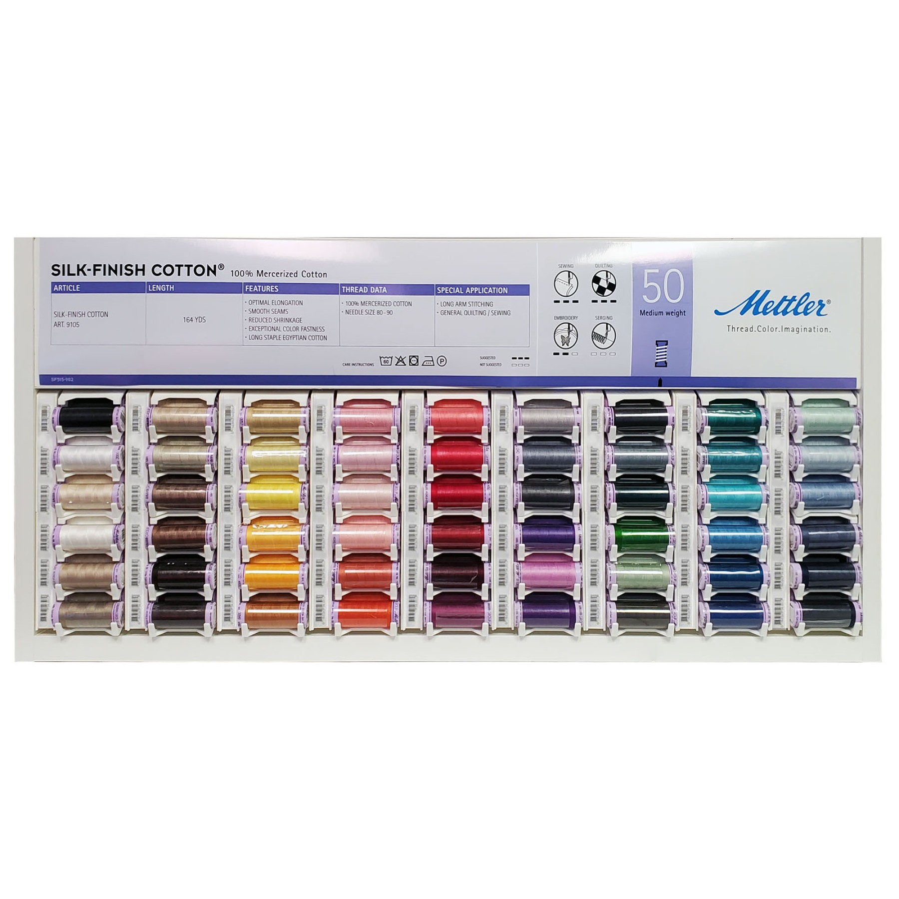 Silk-Finish Cotton 50 wt Cabinet - Racks with Product - Display Racks ...