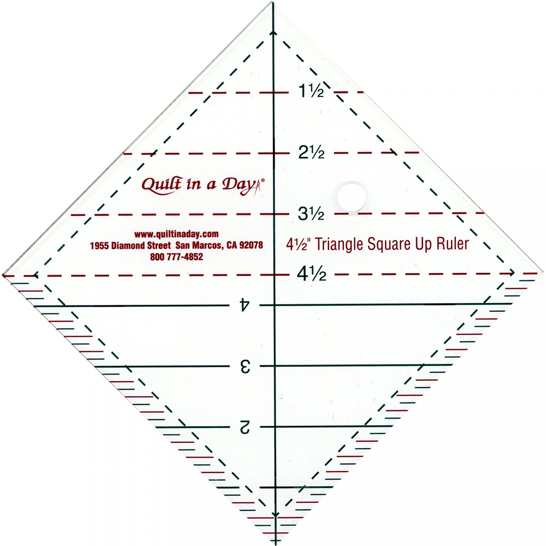 4-1/2" Triangle Square Up Ruler | EE Schenck Company