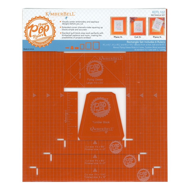 Orange Pop Rulers, Rectangle Set | EE Schenck Company