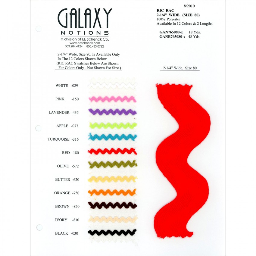 Ric Rac Color Card #2 | EE Schenck Company