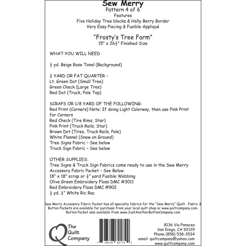 Sew Merry BOM | EE Schenck Company