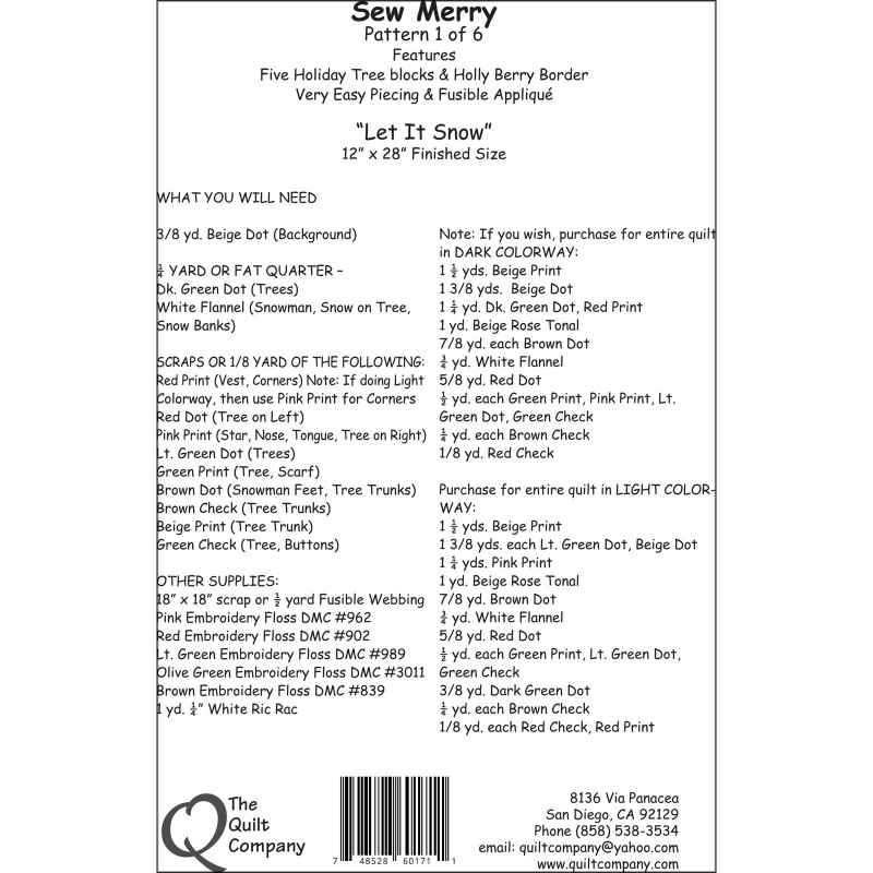 Sew Merry BOM | EE Schenck Company