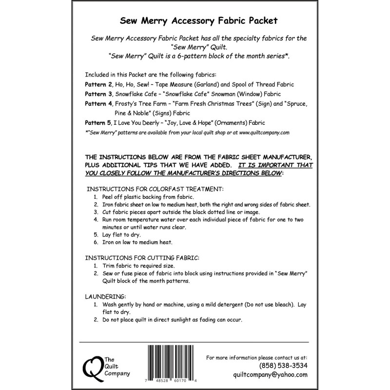 Sew Merry BOM | EE Schenck Company